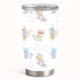 20oz Cute Cartoon Owls On Branches With Flowers And Clouds Stainless ...