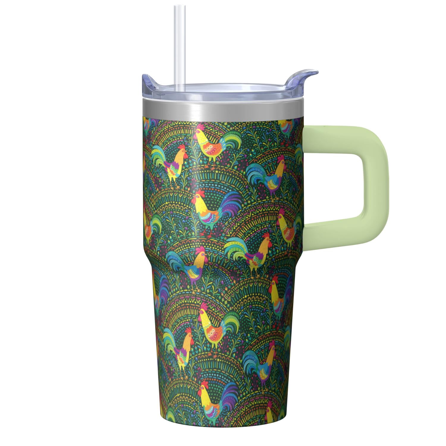 20oz Farm Chicken Tumbler with Handle Adorable Birthday Christmas Gift ...