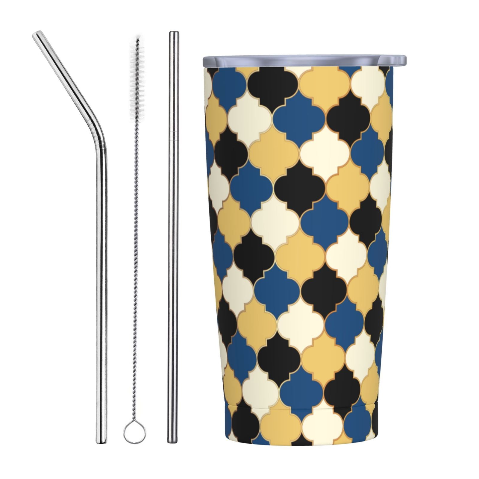 20oz Full Size Car Cup With Straws Three-Piece Set Of Good Sealing Push ...