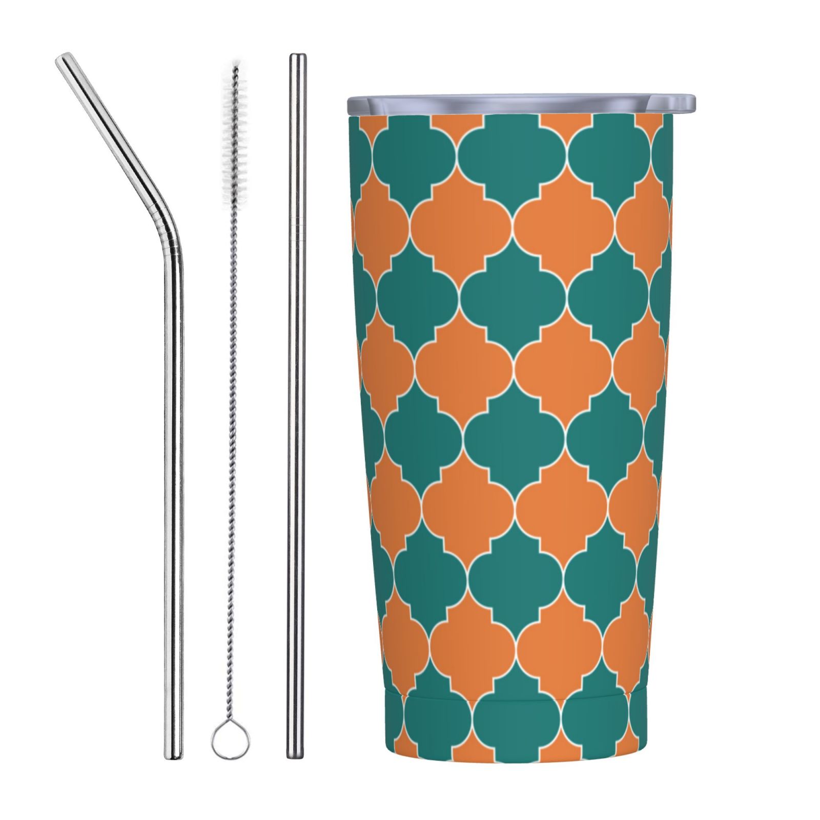 20oz Full Size Car Cup With Straws Three-Piece Set Of Good Sealing Push ...