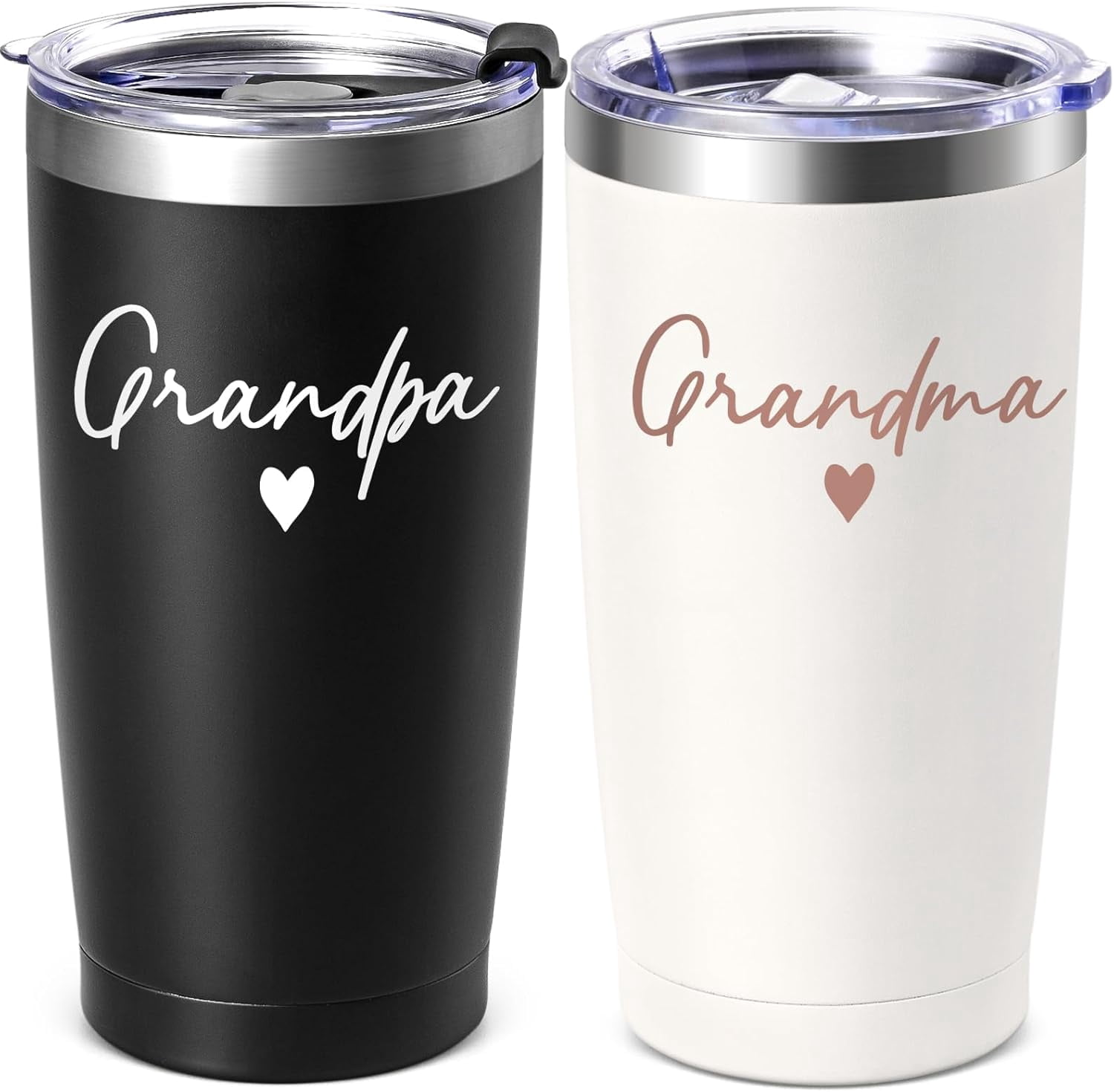 20oz Grandma and Grandpa Stainless Steel Travel Tumbler Set ...