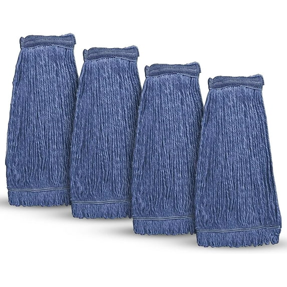20oz Heavy Duty Cleaning Mop Head Replacement - 4 Pack - Commercial ...