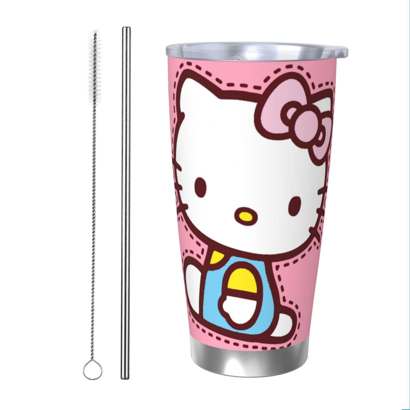 20oz Hello Kitty Insulated Tumbler Cup With Flip Lid And Straw Lid ...
