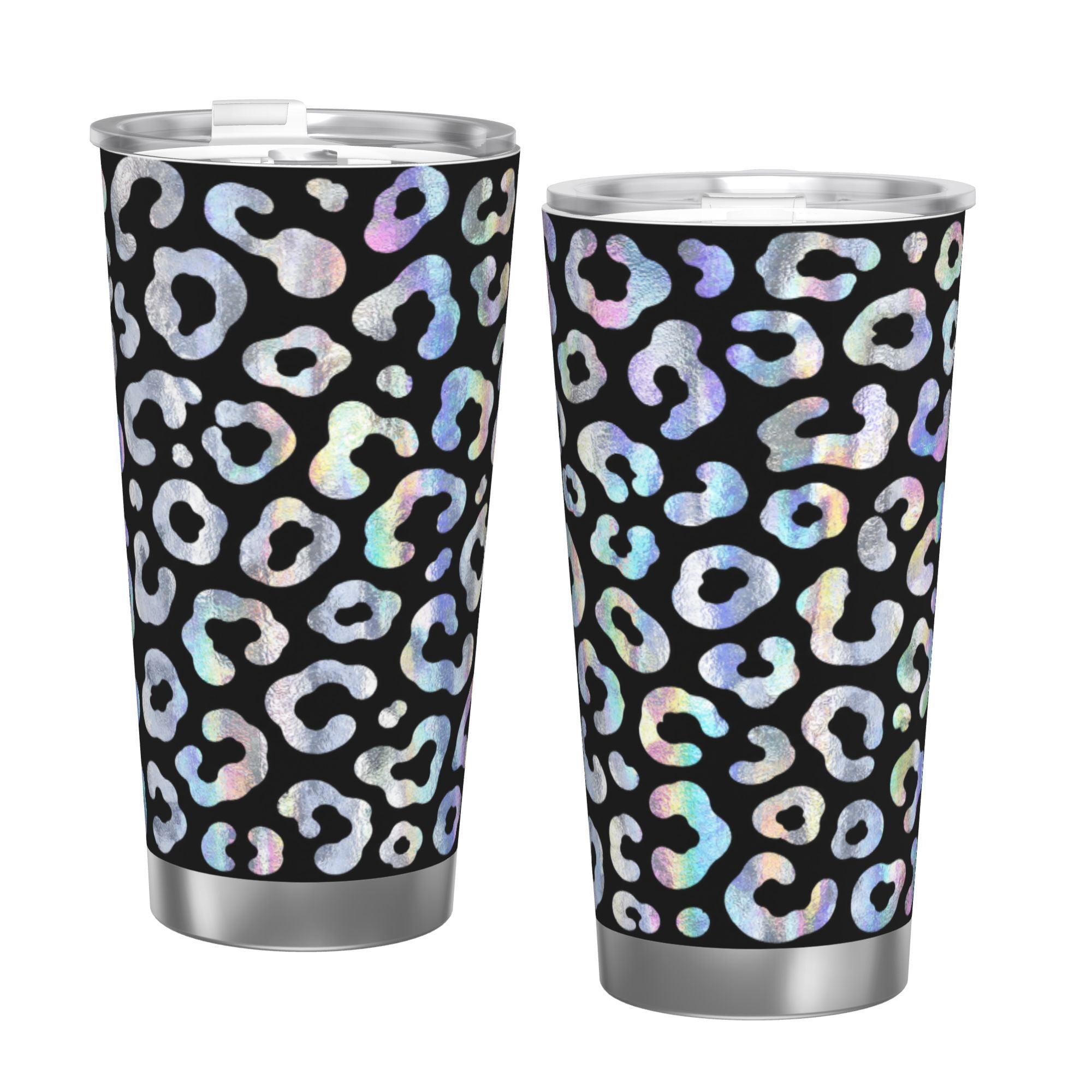 20oz Holographic Leopard Print Car Tumbler Insulated Travel Cup Large ...