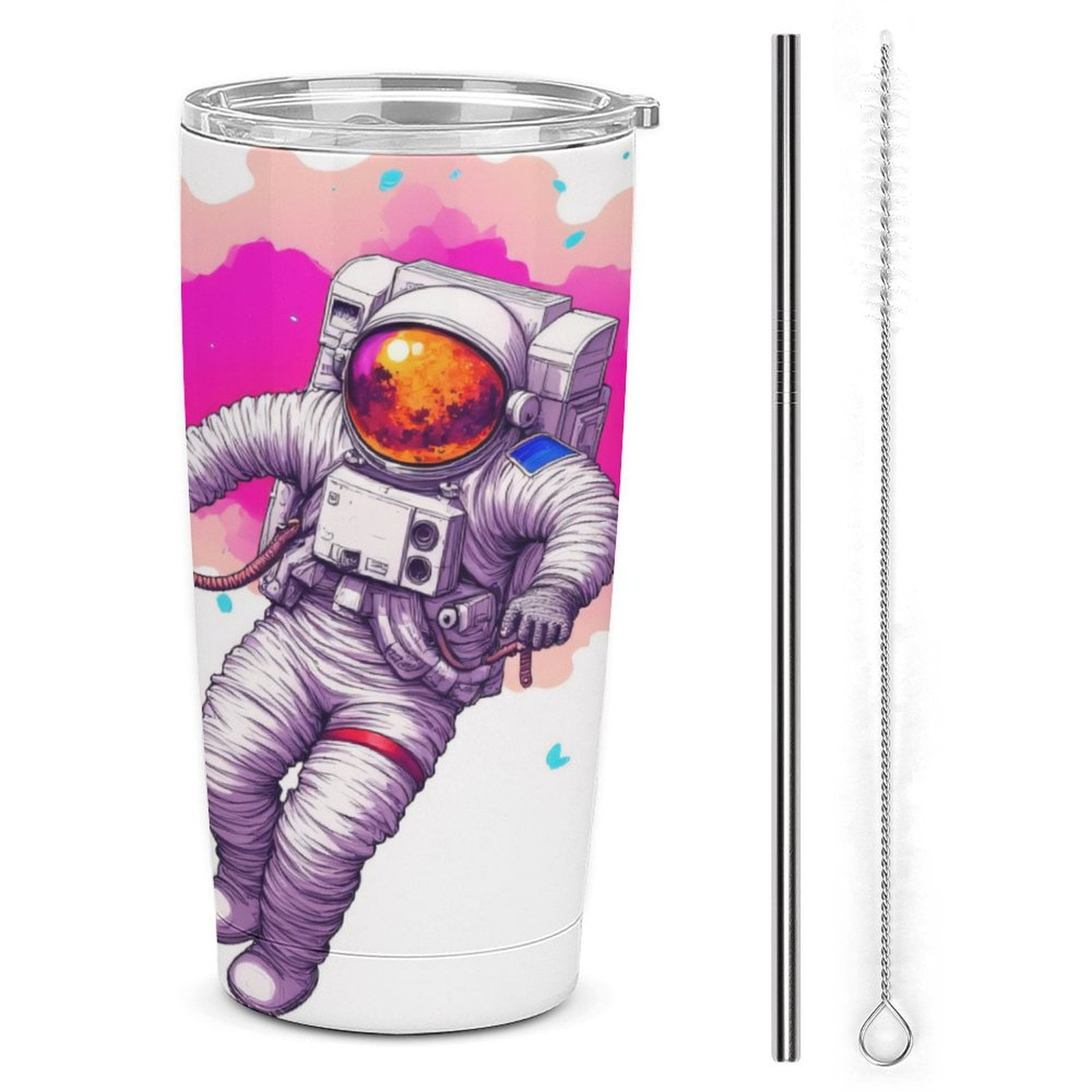 20oz Insulated Stainless Steel Tumbler,Astronaut Space Adventure Art ...