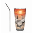 20oz Insulated Stainless Steel Tumbler, Traditional Chinese Red-Crowned ...