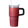 20oz Insulated Stainless Steel Tumbler with Handle and Straw, 360° Full ...