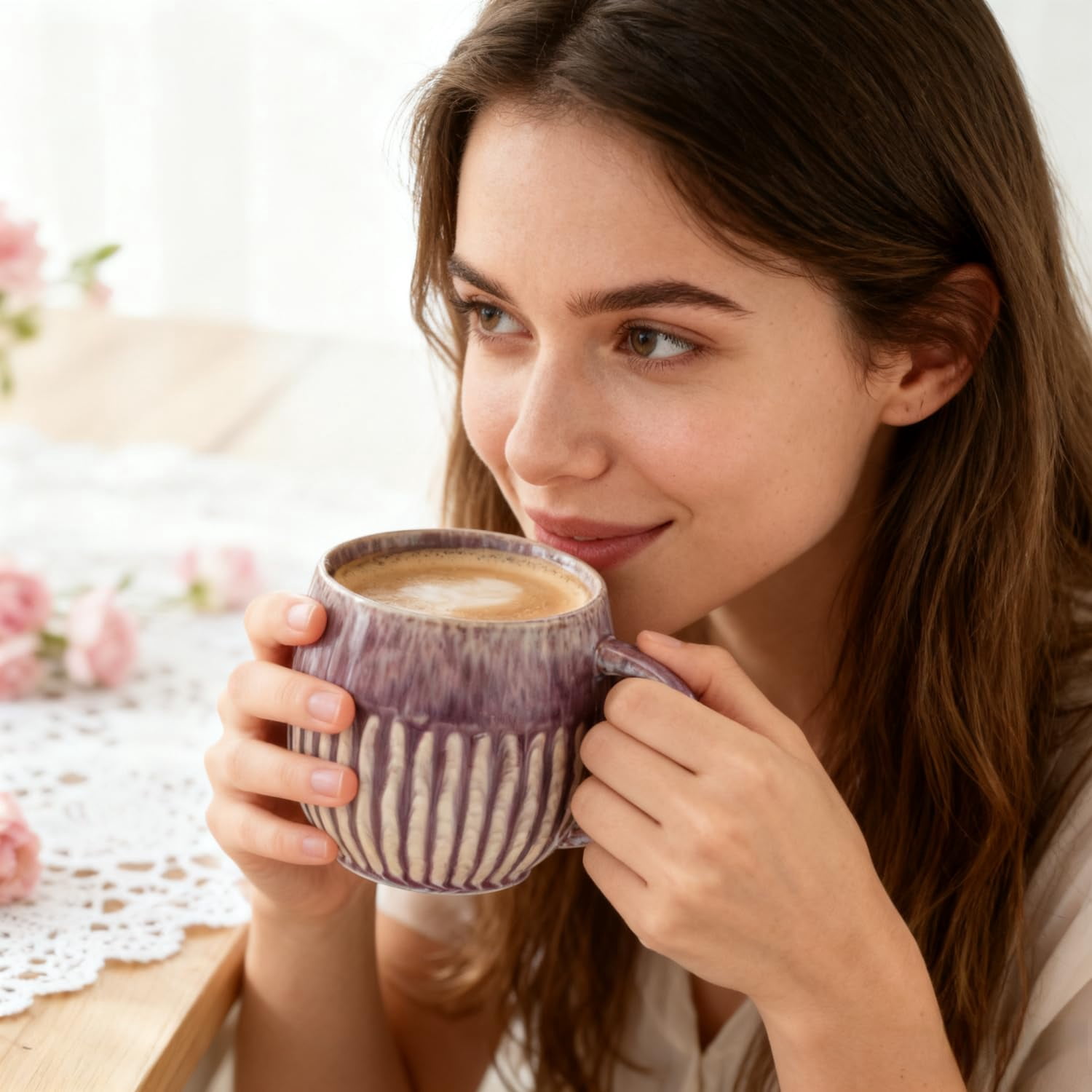 20oz Large Coffee Mug - Unique Handcrafted Look Ceramic Cup, Large Tea ...