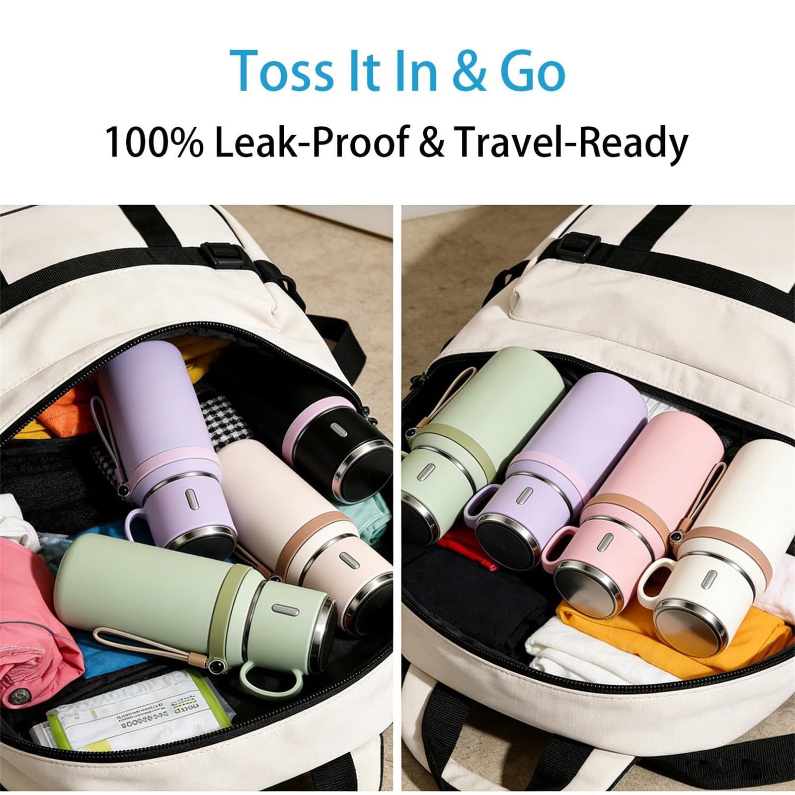 20oz Leak-Proof Dual-Temp 2-In-1 316 Stainless Steel Vacuum Insulated ...