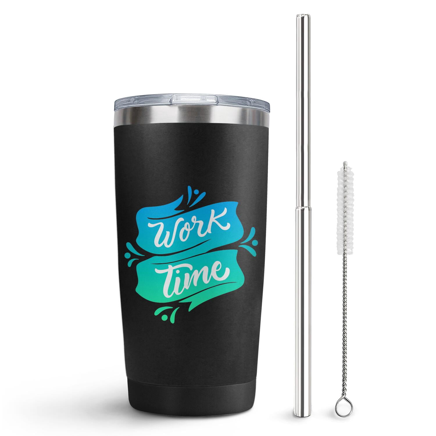 20oz Powder Coated Easter Tumbler with Telescopic Straw, Insulated ...