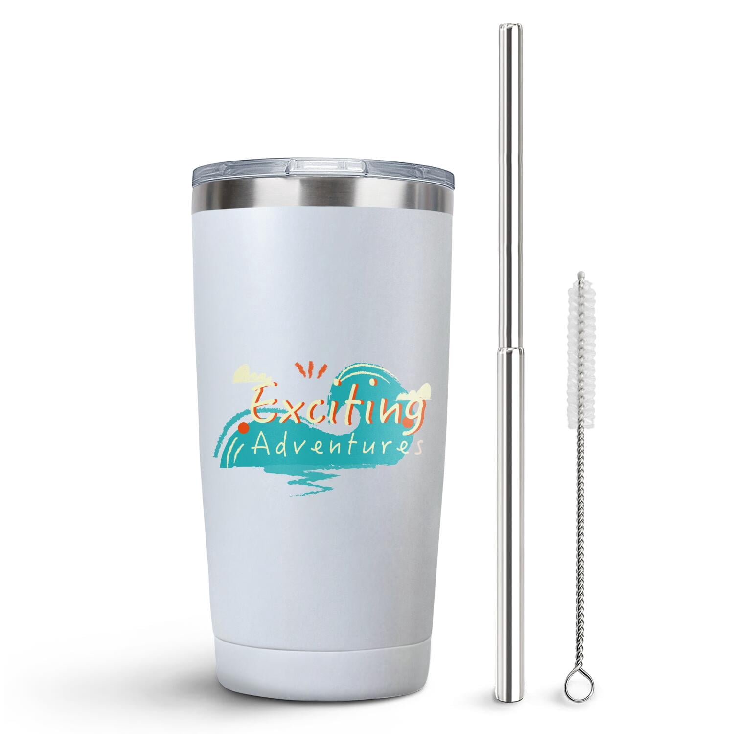 20oz Powder Coated Easter Tumbler with Telescopic Straw, Insulated ...