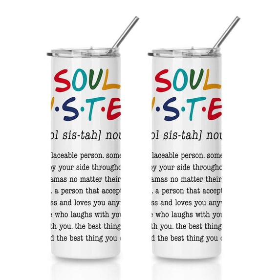 20oz Soul Sister Definition Print Stainless Steel Tumbler， Tumbler with ...