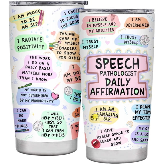 20oz Speech Pathologist Gifts Tumbler, Insulated Stainless Steel Travel ...