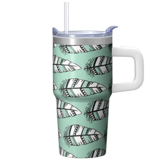 20oz Stainless Steel Insulated Tumbler with Lid and Straw, Bohemian ...