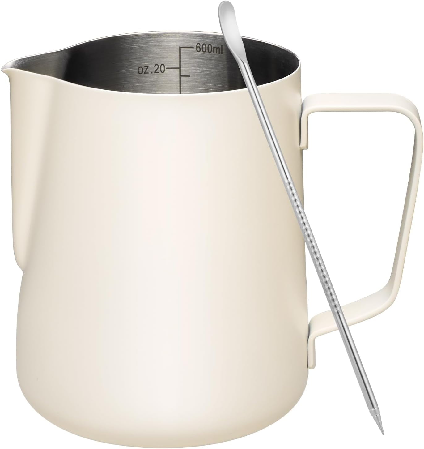 20oz Stainless Steel Milk Frothing Pitcher with Clear Scale for ...