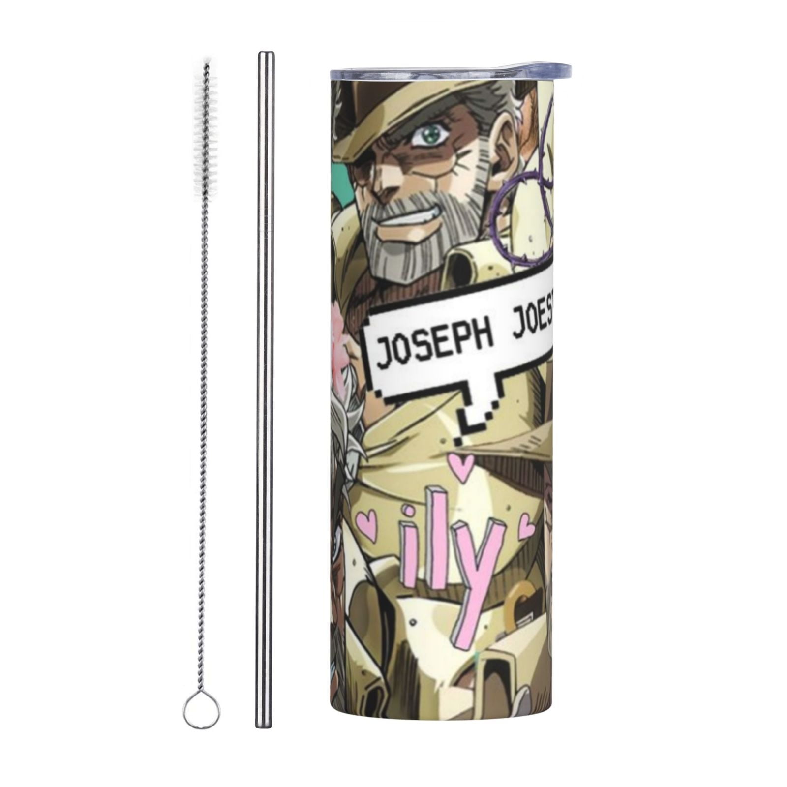 20oz Stainless Steel Mug, Jojo's Bizarre Adventure Joseph Joestar Coffee Cup Vacuum Insulated ...
