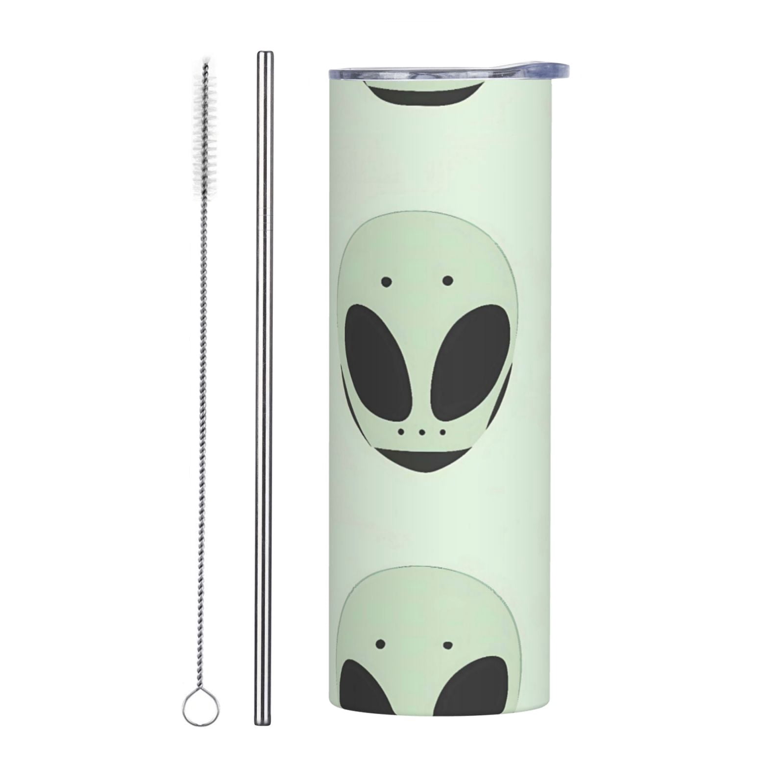 20oz Stainless Steel Mug Reusable Tumbler With Lid And Straw For Hot ...