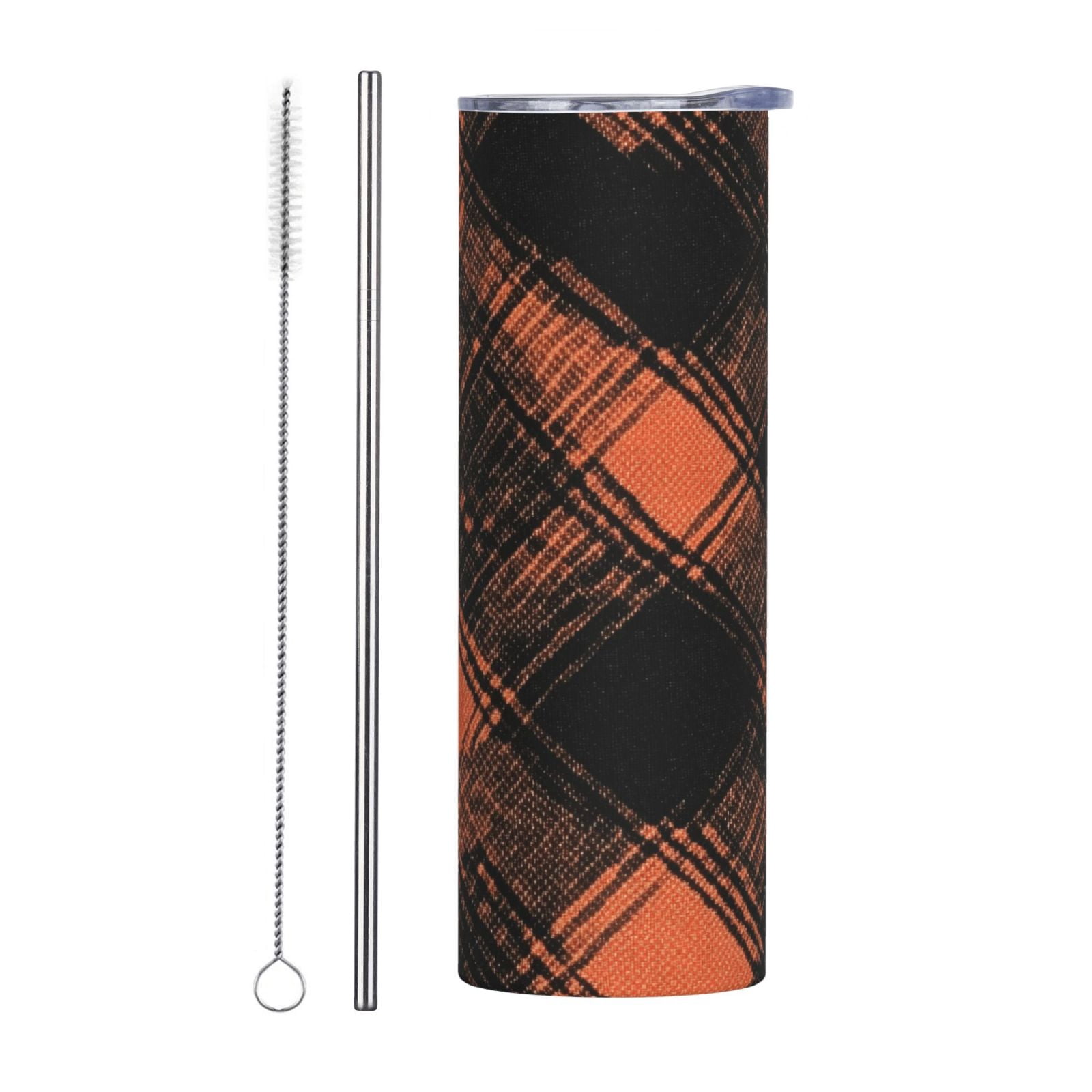 20oz Stainless Steel Mug Reusable Tumbler With Lid And Straw For Hot ...
