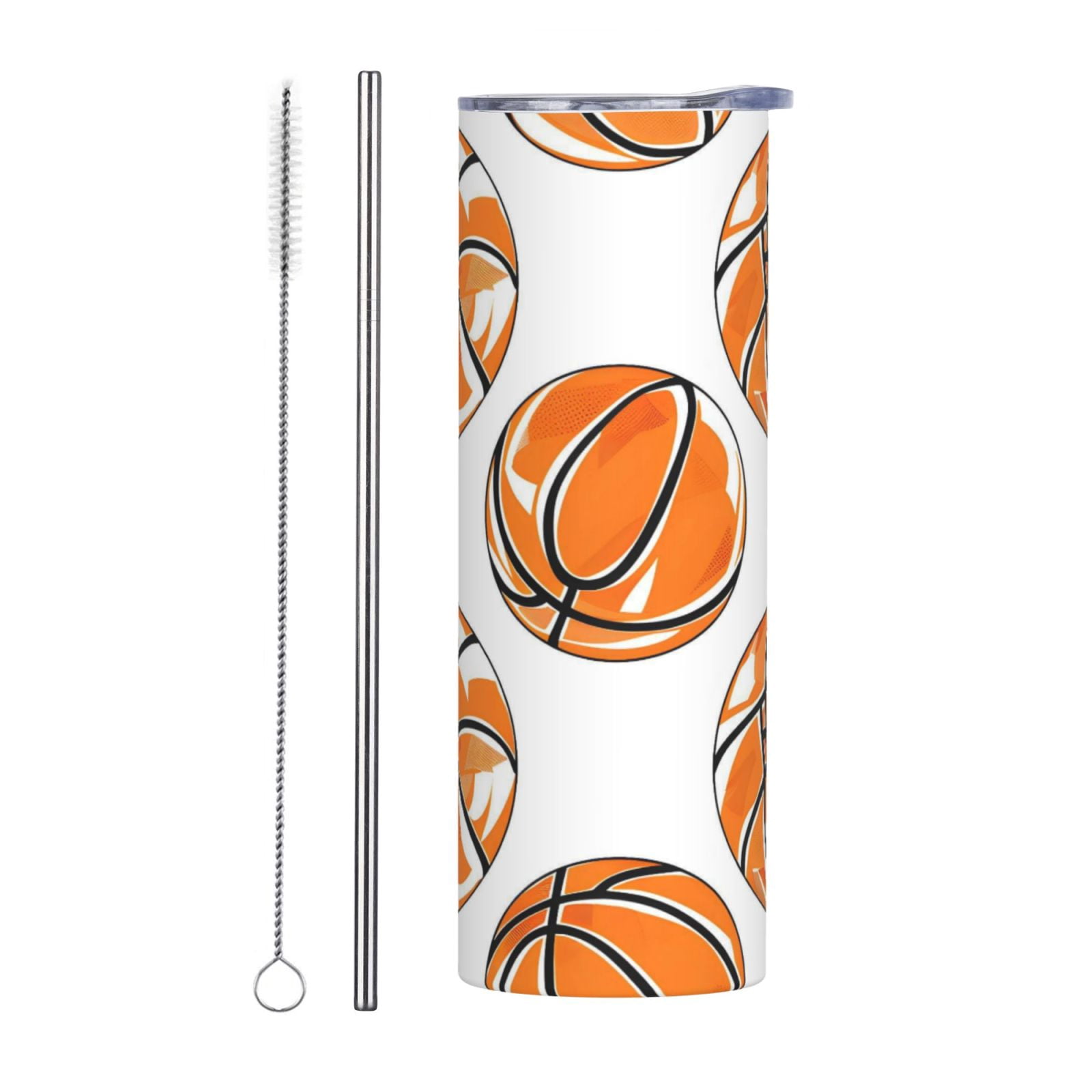 20oz Stainless Steel Mug Reusable Tumbler With Lid And Straw For Hot ...