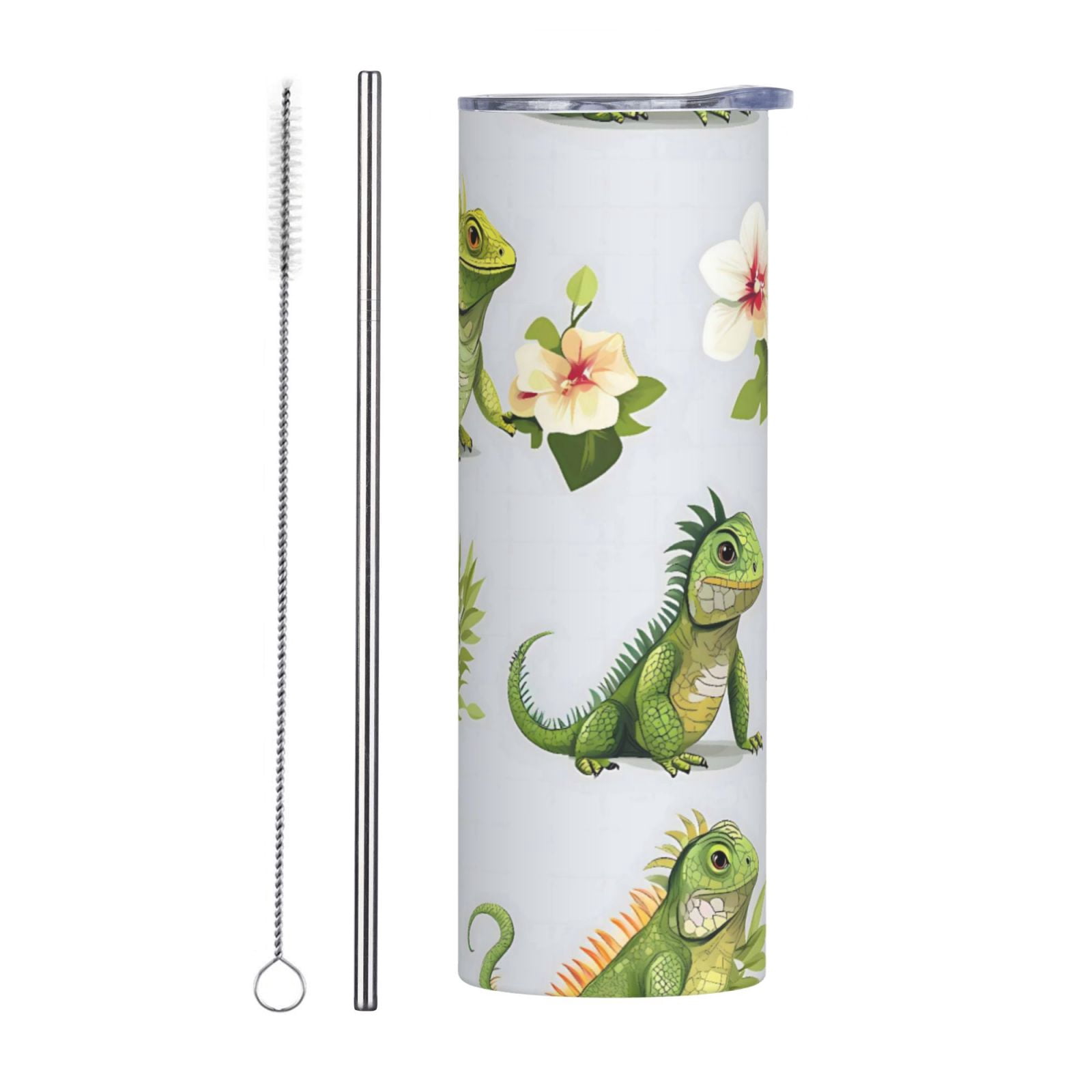 20oz Stainless Steel Mug Reusable Tumbler With Lid And Straw For Hot ...