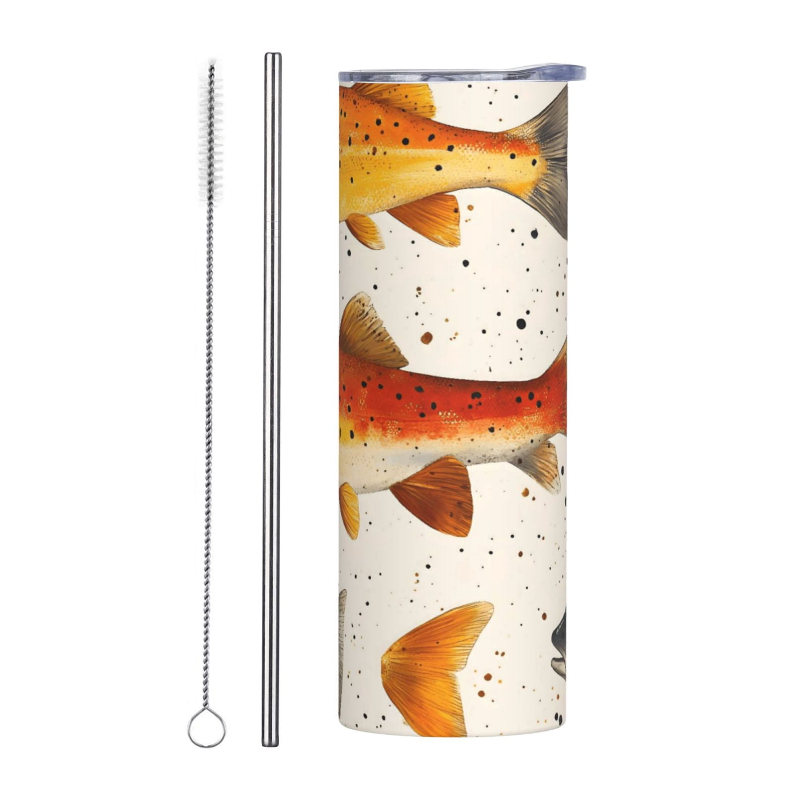 20oz Stainless Steel Mug Reusable Tumbler With Lid And Straw For Hot ...