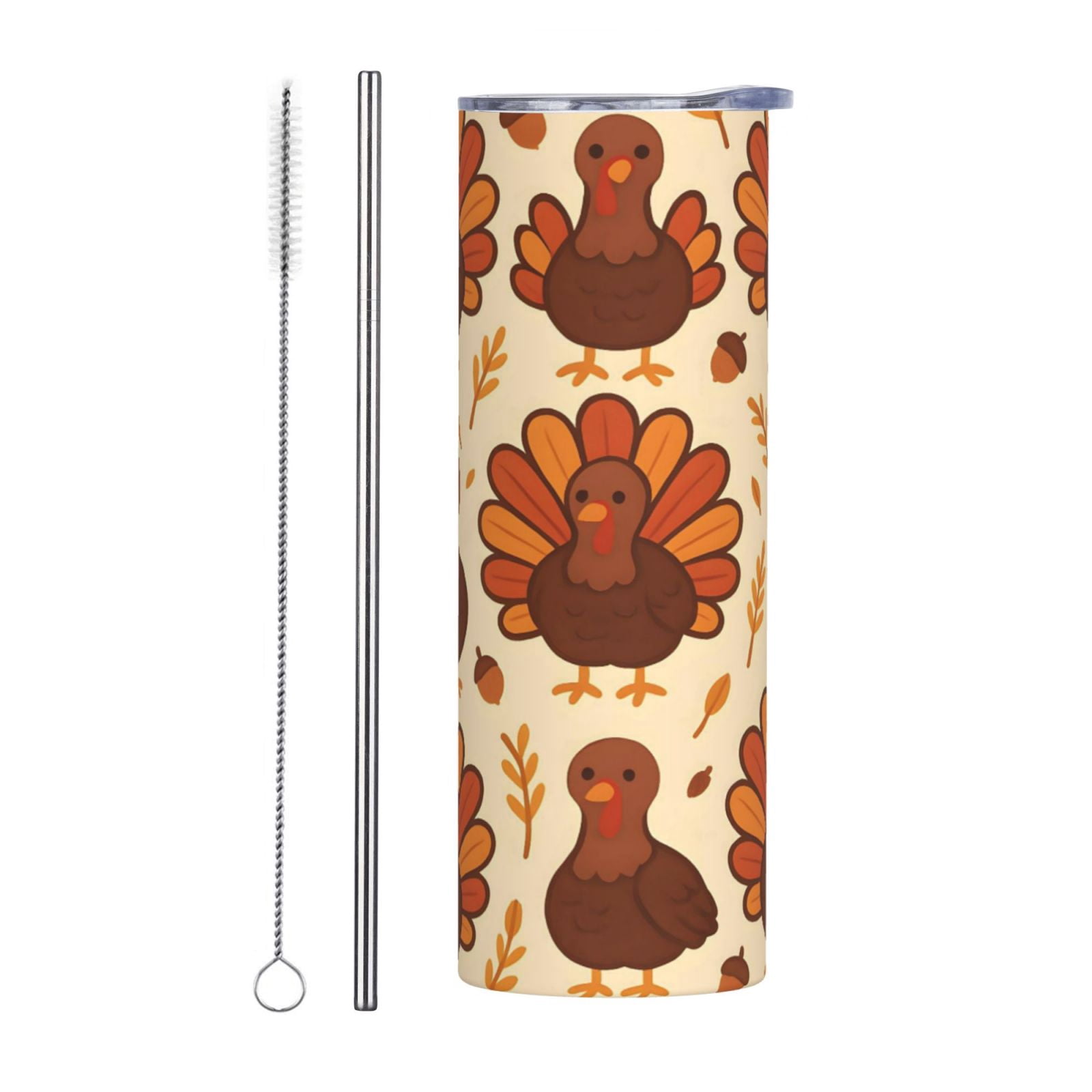 20oz Stainless Steel Mug Reusable Tumbler With Lid And Straw For Hot ...
