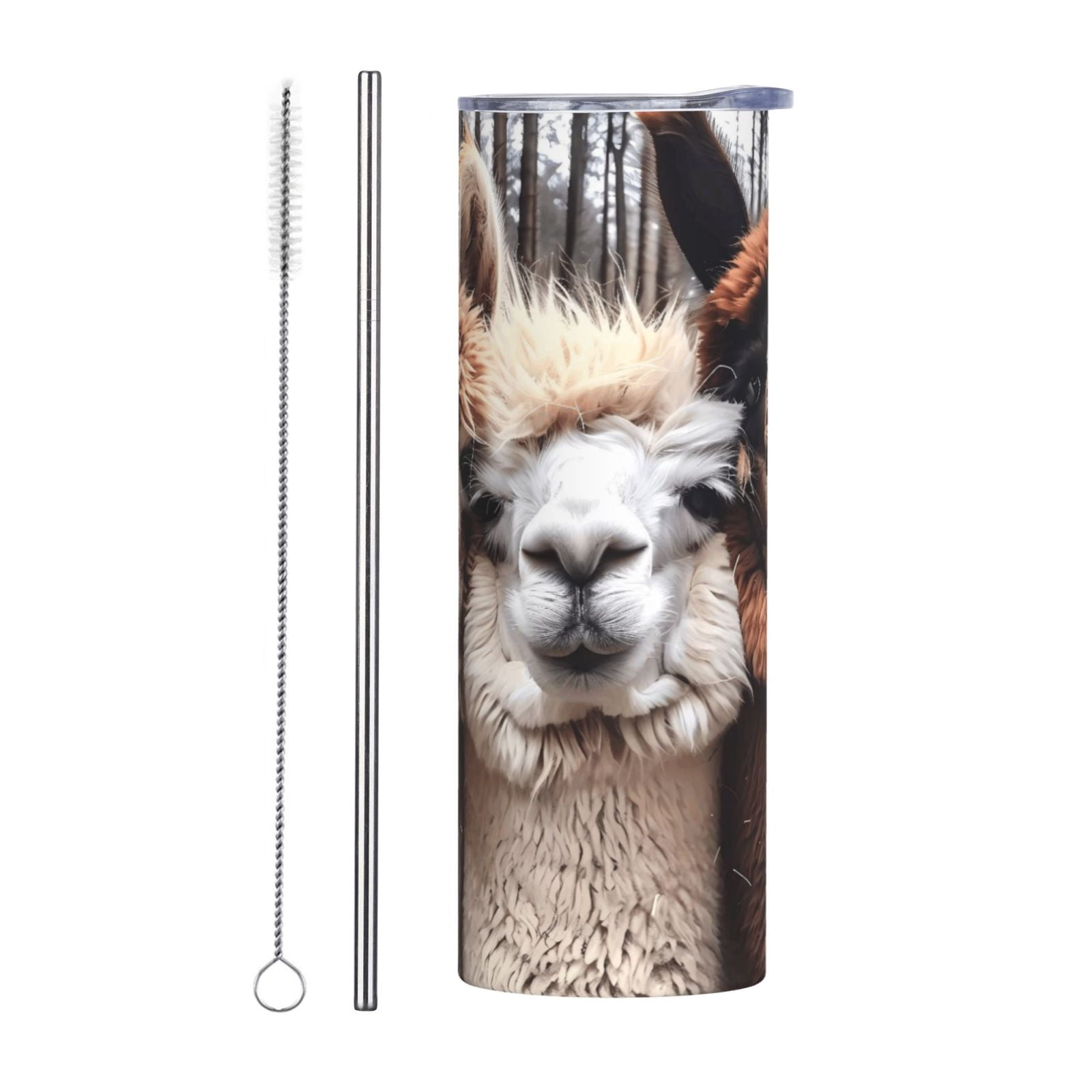 20oz Stainless Steel Mug Reusable Tumbler With Lid And Straw For Hot ...