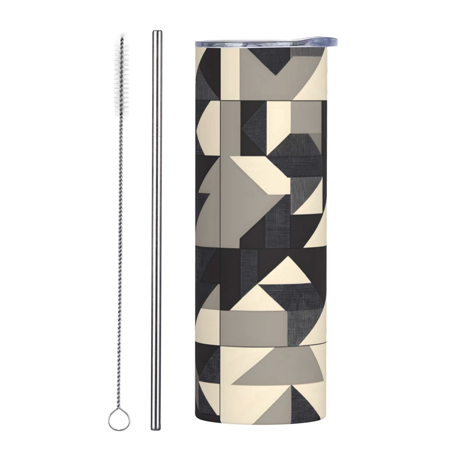 20oz Stainless Steel Mug Reusable Tumbler With Lid And Straw For Hot ...