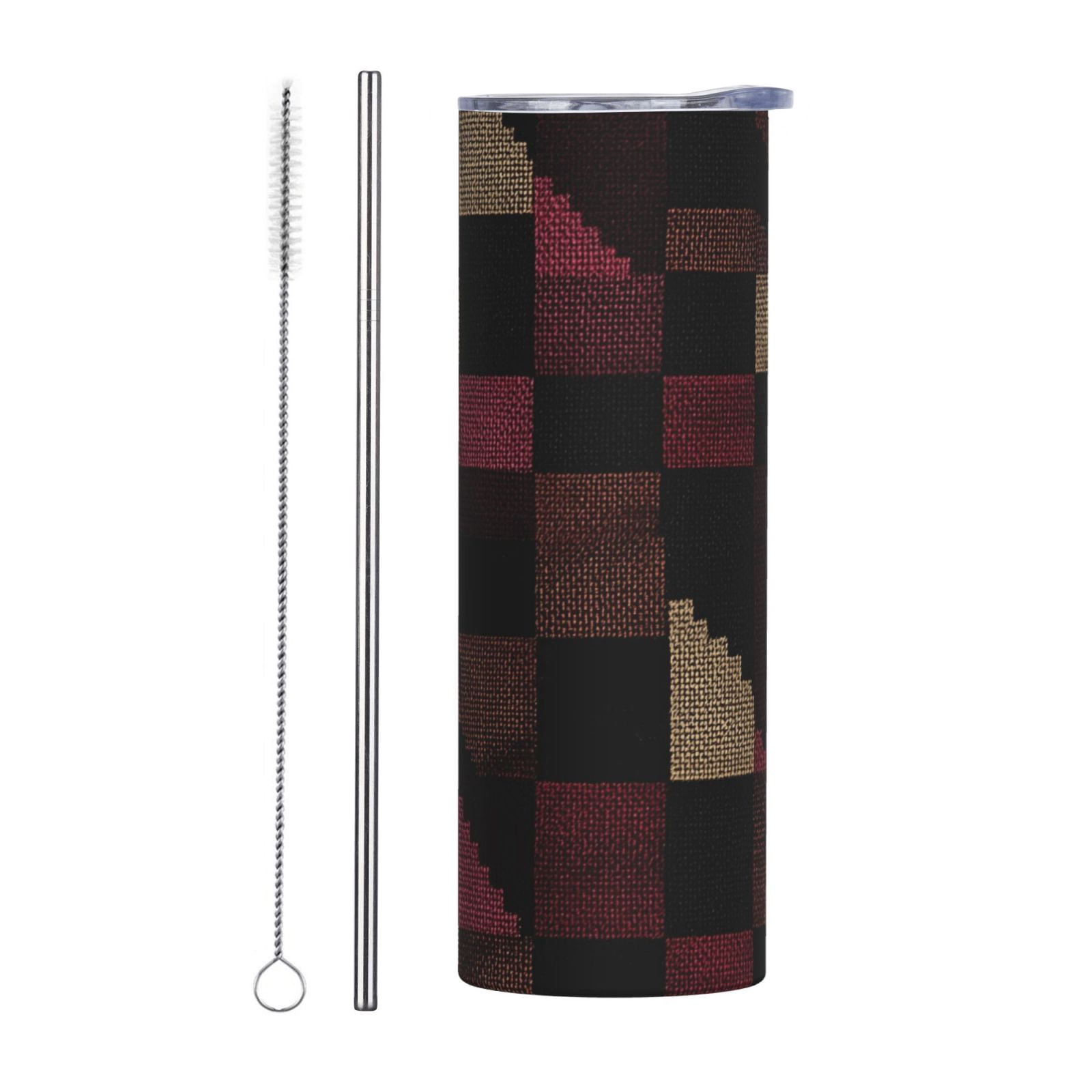 20oz Stainless Steel Mug Reusable Tumbler With Lid And Straw For Hot ...