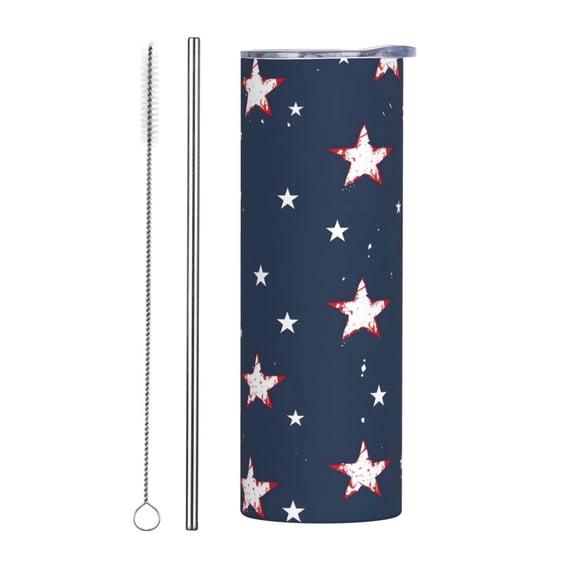 20oz Stainless Steel Mug Reusable Tumbler With Lid And Straw For Hot ...