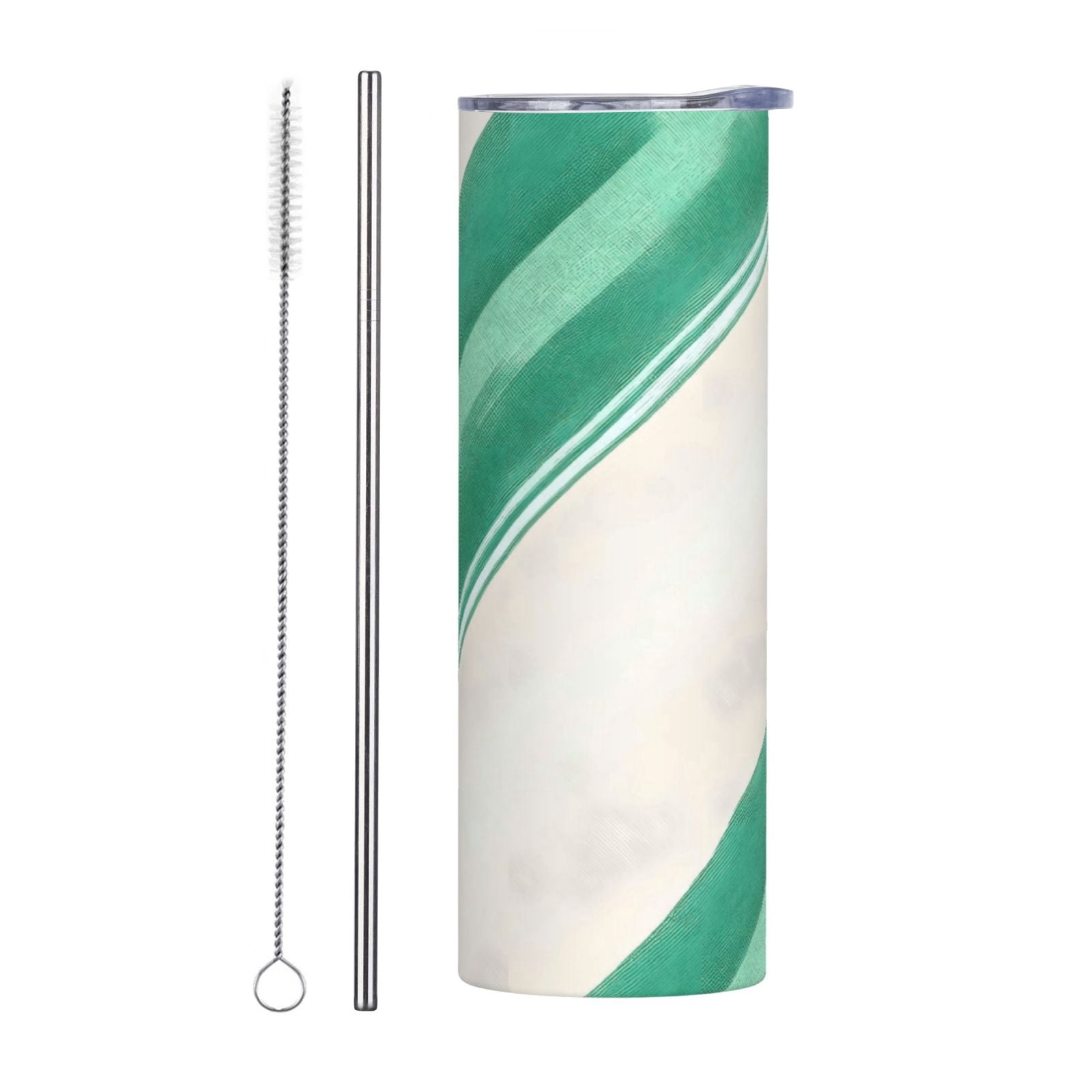 20oz Stainless Steel Mug Reusable Tumbler With Lid And Straw For Hot ...
