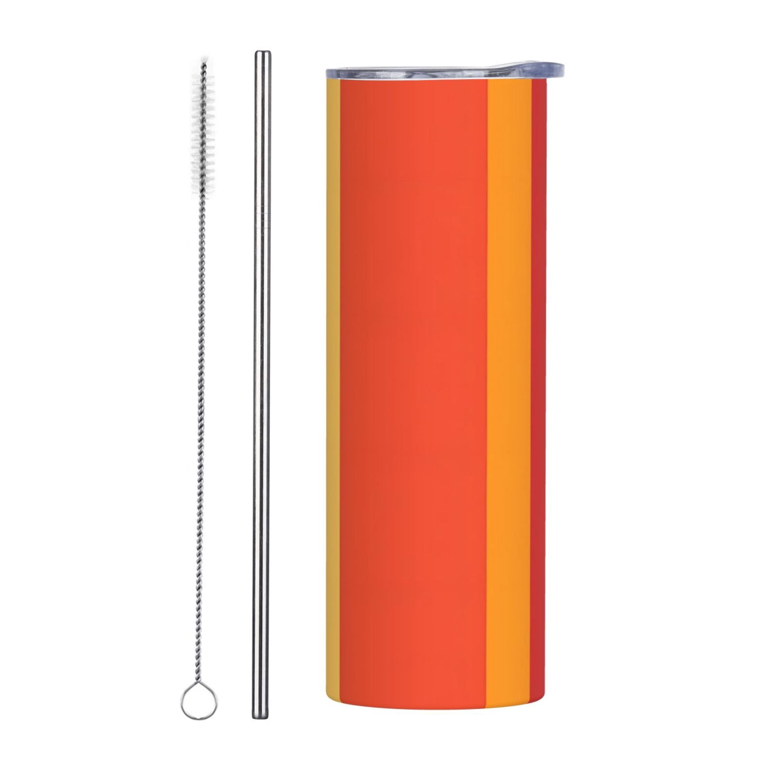 20oz Stainless Steel Mug Reusable Tumbler With Lid And Straw For Hot ...