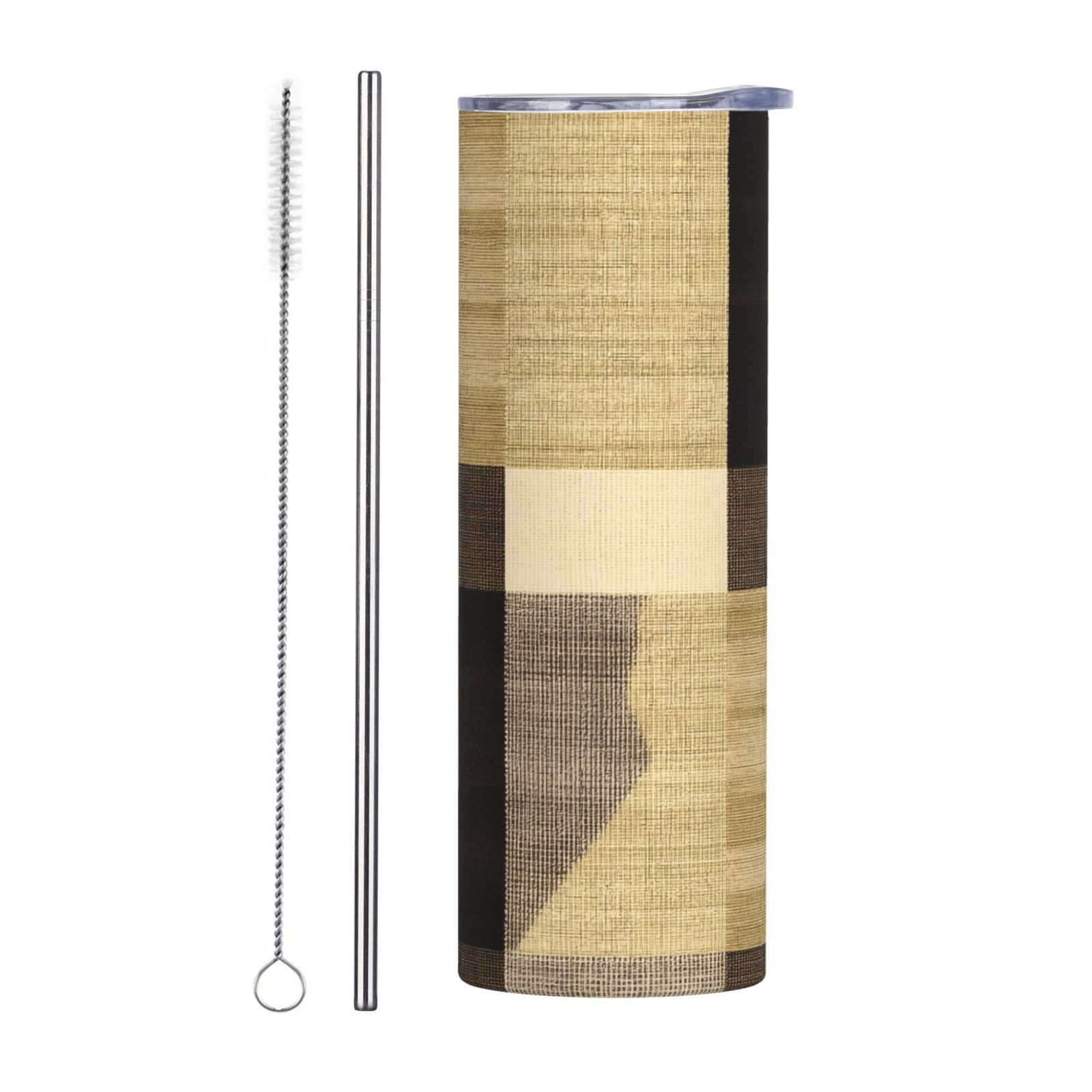 20oz Stainless Steel Mug Reusable Tumbler With Lid And Straw For Hot ...
