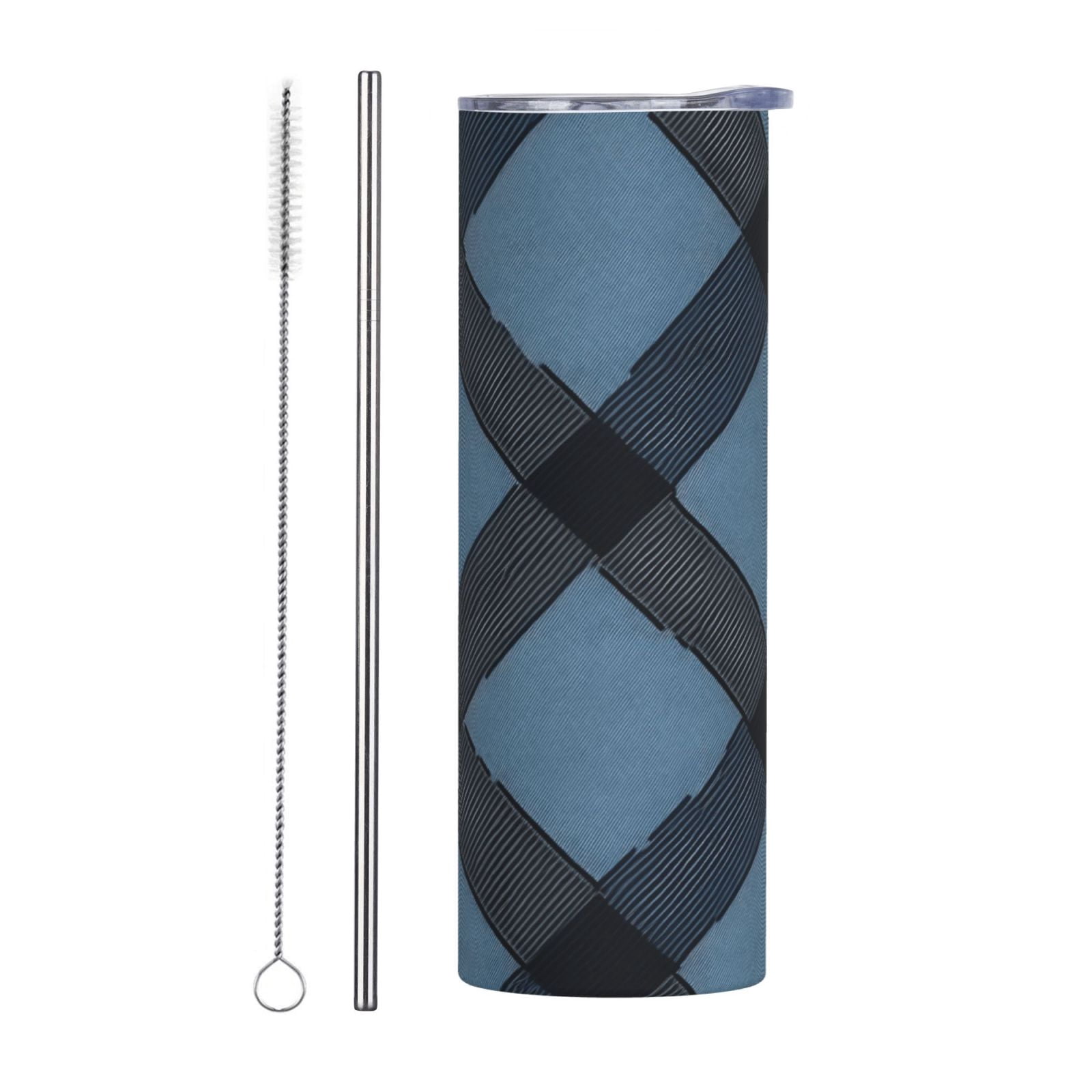 20oz Stainless Steel Mug Reusable Tumbler With Lid And Straw For Hot ...