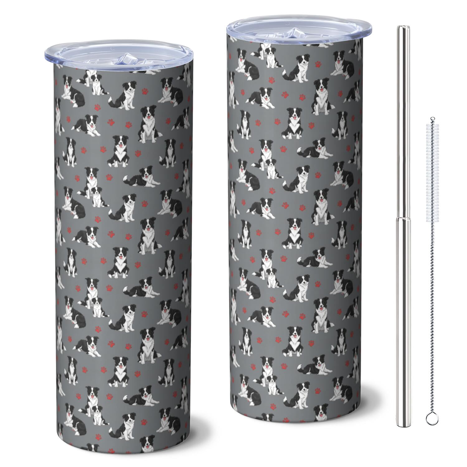 20oz Stainless Steel Skinny Tumbler, Double Wall Travel Mug with Lid ...