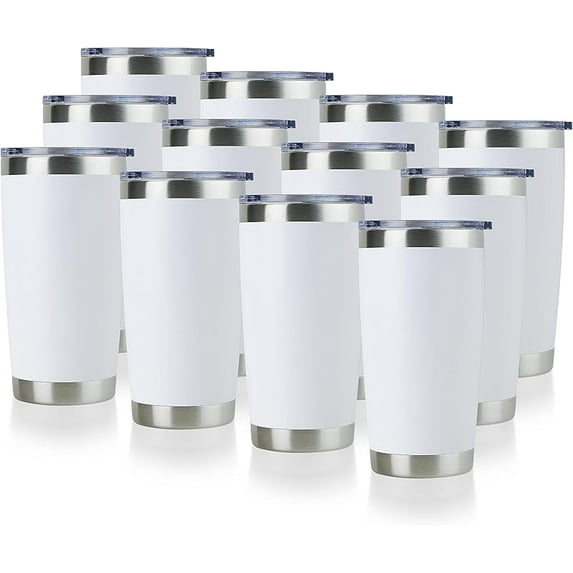 20oz Stainless Steel Tumbler Bulk with Lid, Double Wall Vacuum ...