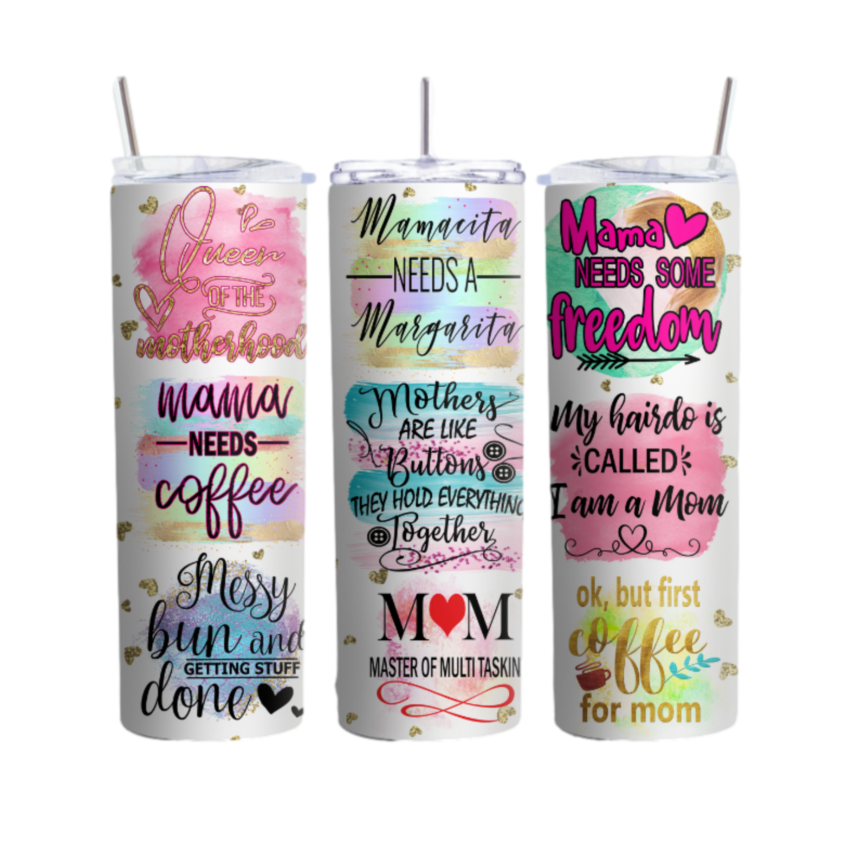 Motherhood Quotes 20oz Stainless Steel Tumbler, Insulated Coffee Travel ...