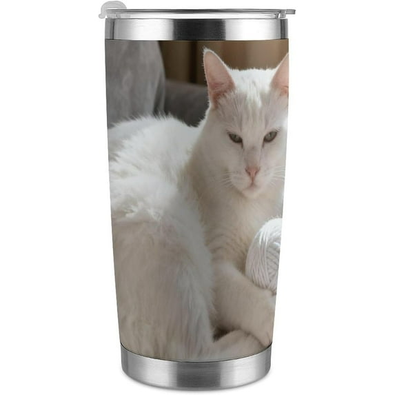 20oz Stainless Steel Vacuum Insulated Car Tumbler with Double Silver ...