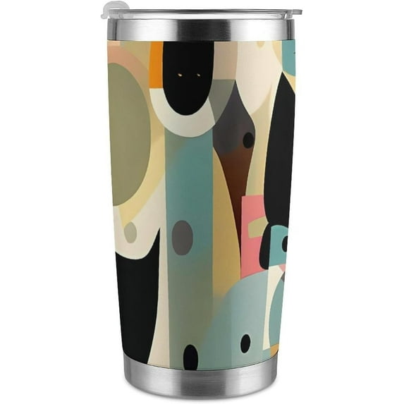 20oz Stainless Steel Vacuum Insulated Car Tumbler with Straw Lid Double ...