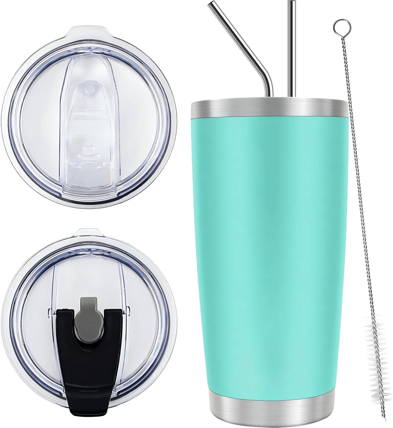 20oz Stainless Steel Vacuum Insulated Tumbler Cup with Sliding Splash ...