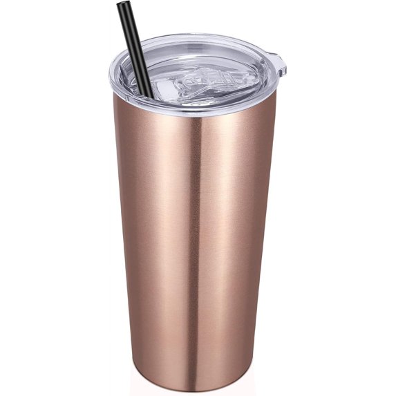 20oz Stainless Steel Vacuum Insulated Tumbler with Lid and Straw ...