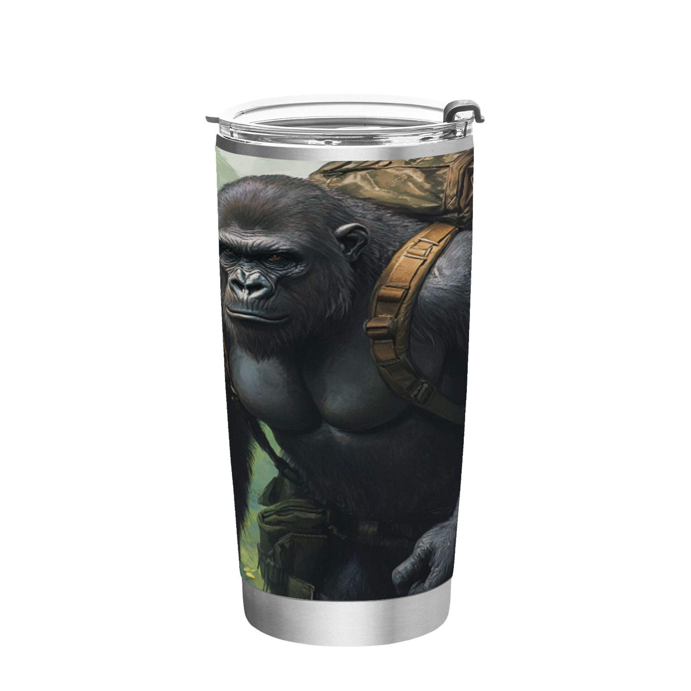20oz Straw Mugs with Handle and Straw Lid Sports Mugs Car Mugs Gorilla ...
