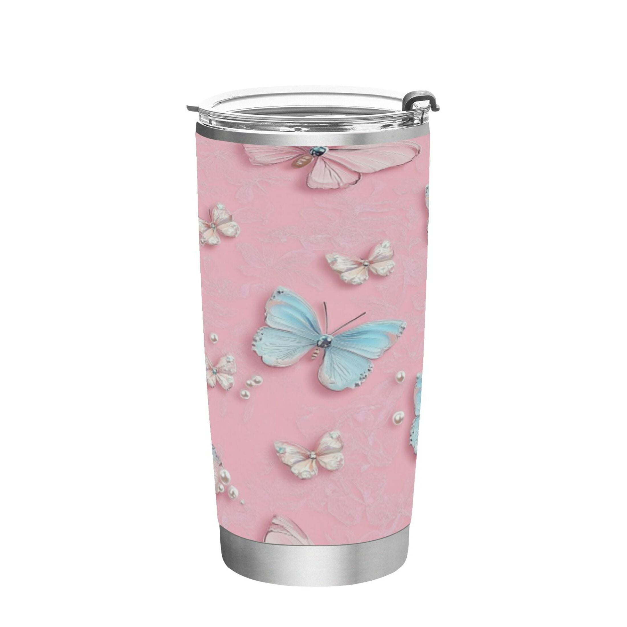 20oz Straw Mugs with Handle and Straw Lid Sports Mugs Car Mugs Pink and ...