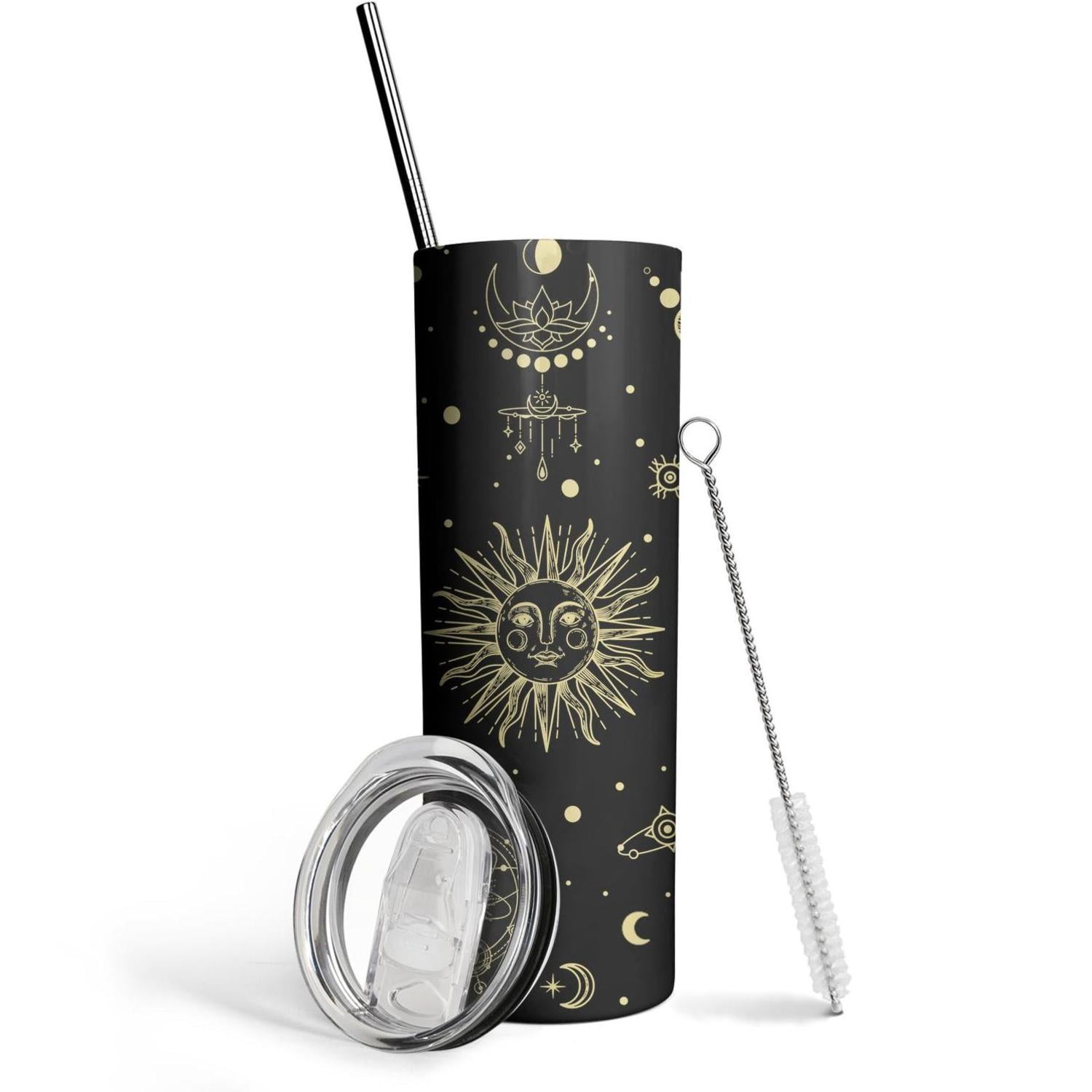 20oz Sun Moon Hanging Stars Space Stainless Steel Tumbler, Vacuum ...