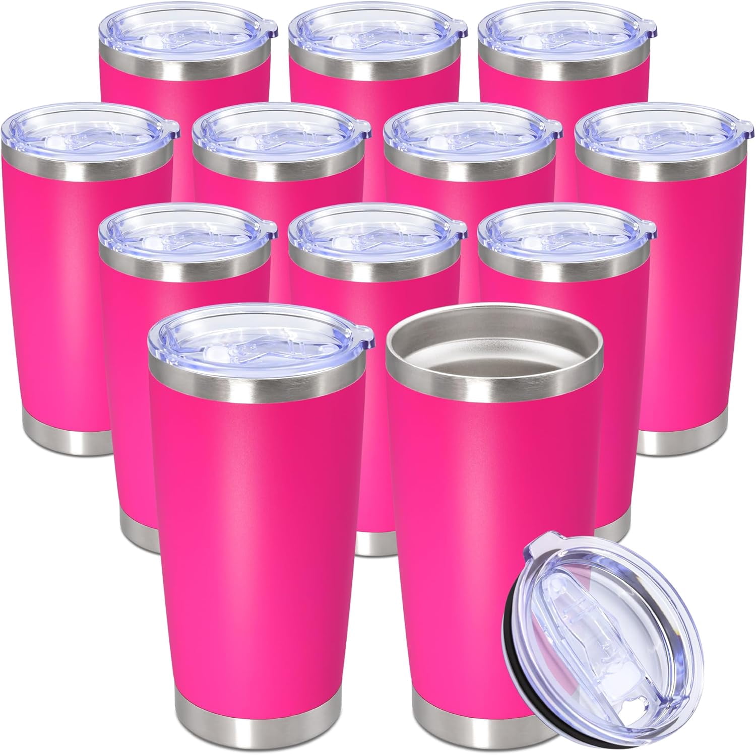 20oz Tumbler Bulk Stainless Steel Tumbler Cup with Lid Vacuum Insulated ...
