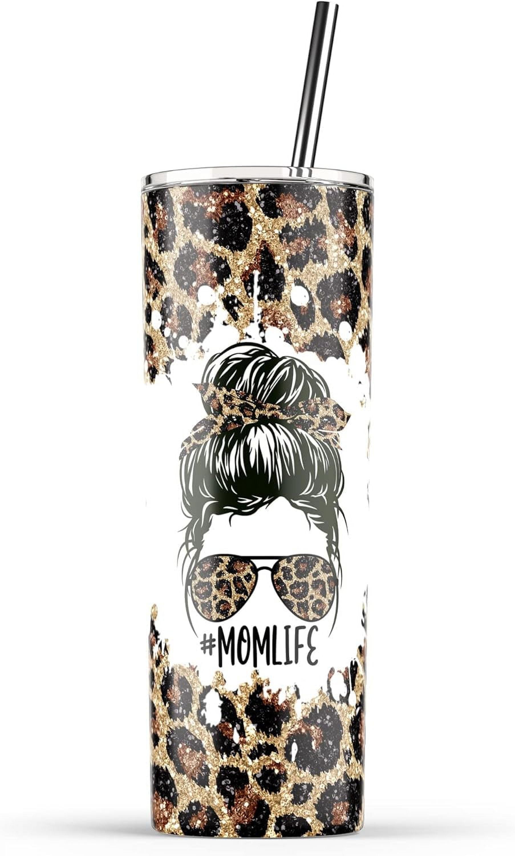 20oz Tumbler with Cheetah Print & Sassy RBF Design - Double Wall Vacuum ...