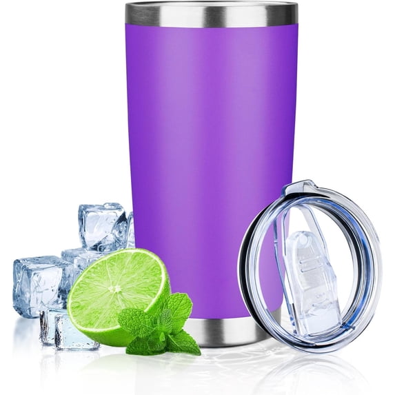 20oz Tumbler with Lid Double Wall Vacuum Insulated Travel Coffee Mug ...