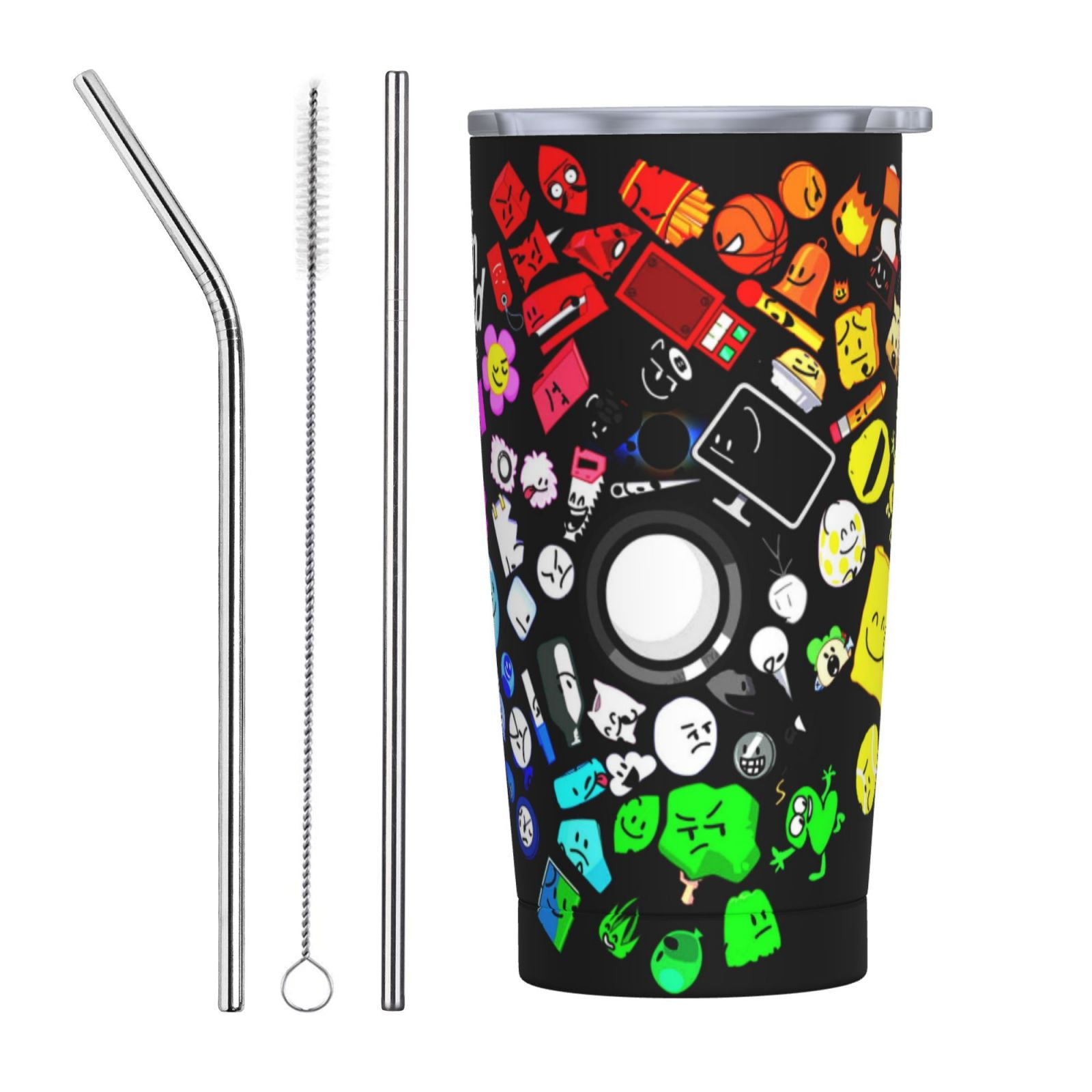 20oz Tumbler with Lid and Straw Game BFDI Battle For Dream Island (16 ...