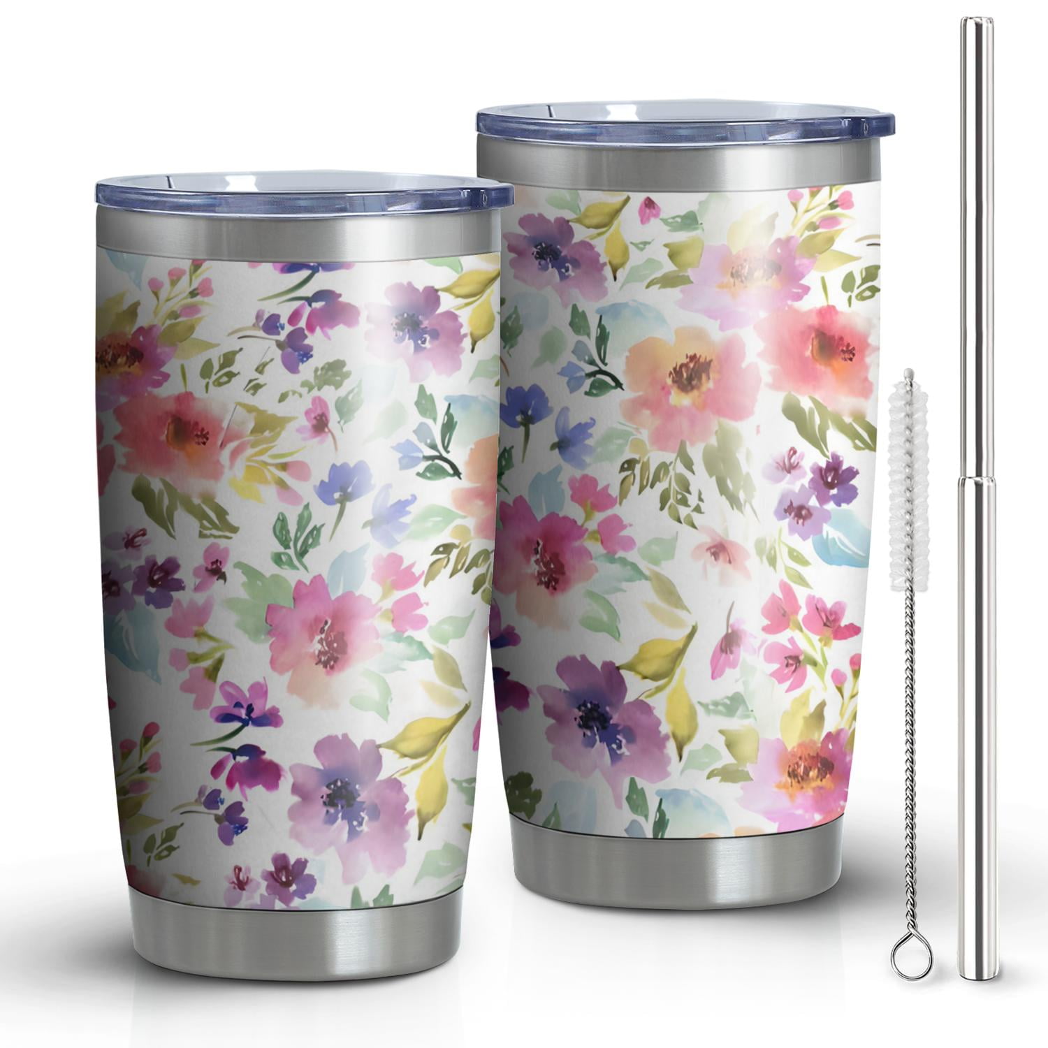 20oz Tumbler with Lid and Straw Stainless - Steel Vacuum Insulated ...