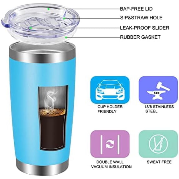 20oz Tumbler with Lid and Straw Stainless Steel Tumbler Cup Vacuum ...